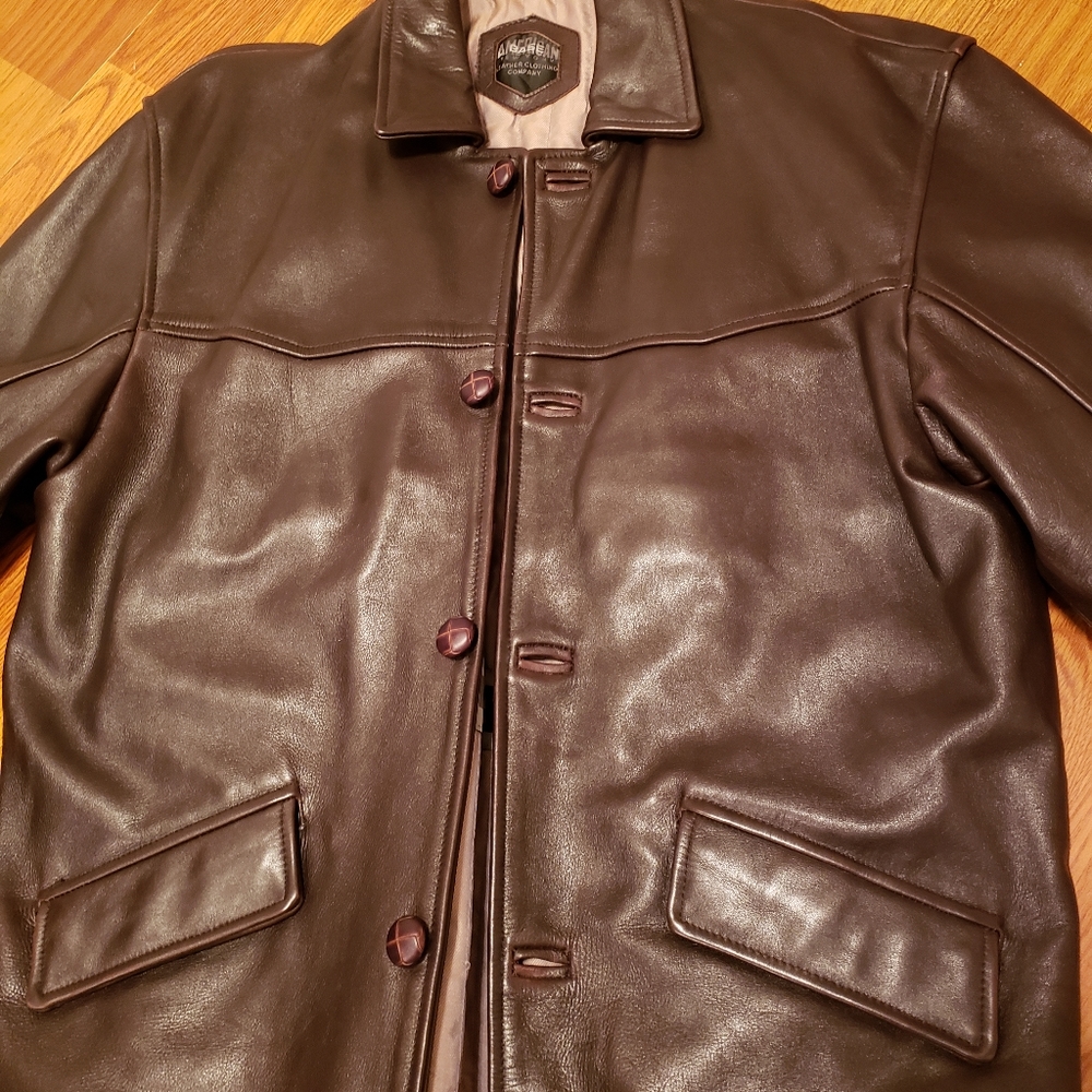 American Base Leather Jacket Men's Large - Gem